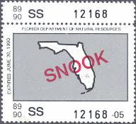Florida - Snook Stamp (1989-1996) - Detail