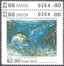 Florida - Snook Stamp (1989-1996) - Detail