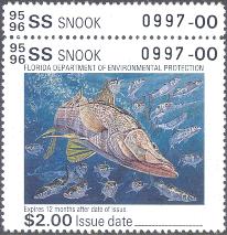 Florida - Snook Stamp (1989-1996) - Detail