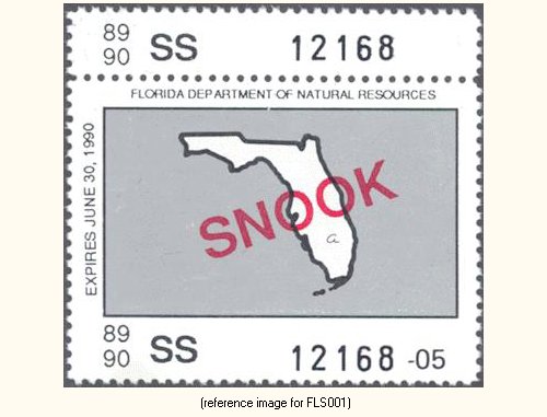 Florida - Snook Stamp (1989-1996) - Detail