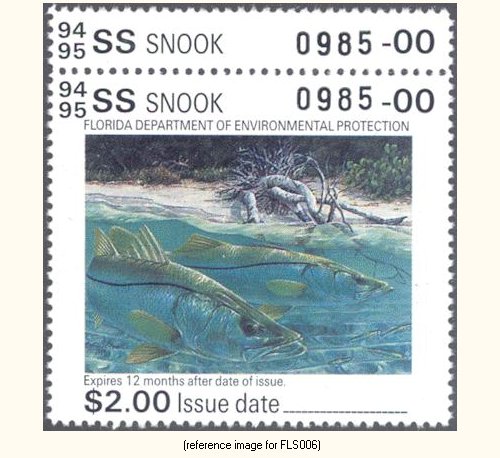 Florida - Snook Stamp (1989-1996) - Detail
