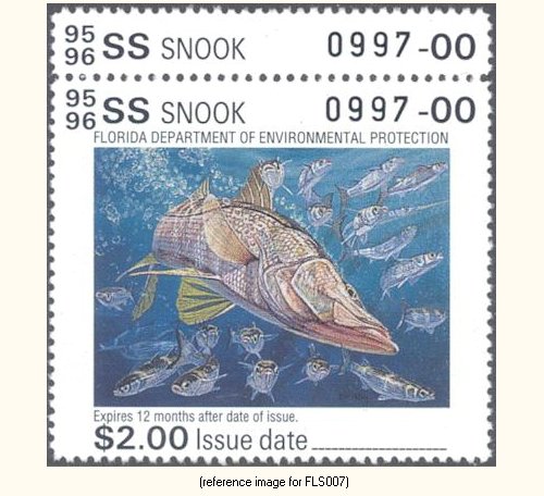 Florida - Snook Stamp (1989-1996) - Detail