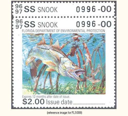 Florida - Snook Stamp (1989-1996) - Detail