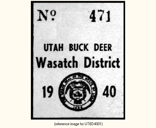 Utah - Buck Deer Stamp (1938//1940) - Detail