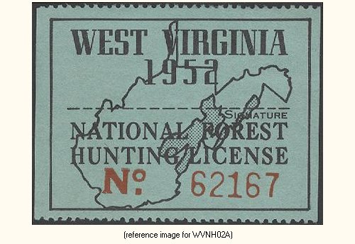 West Virginia - National Forests - Hunting License (1951-1971) - Summary