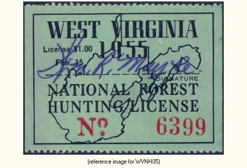 West Virginia - National Forests - Hunting License (1951-1971) - Summary