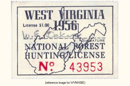 West Virginia - National Forests - Hunting License (1951-1971) - Summary