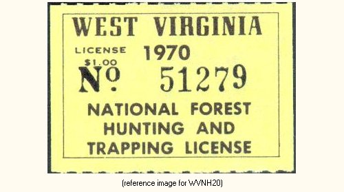 West Virginia - National Forests - Hunting License (1951-1971) - Summary